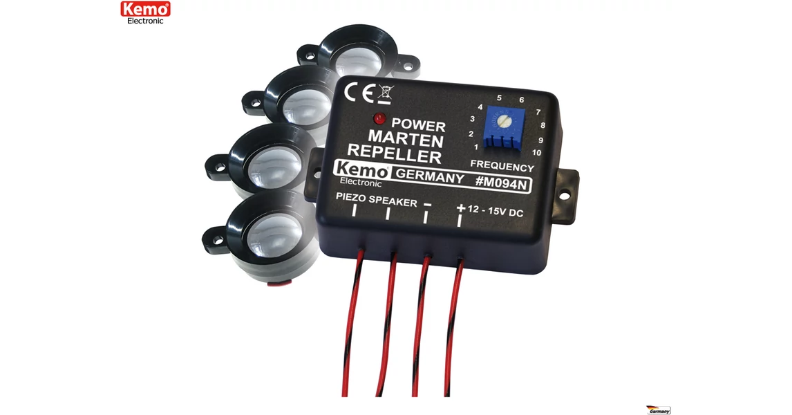 KEMO M094N 12V ultrahangos nyestriasztó 4 piezó hangszóróval