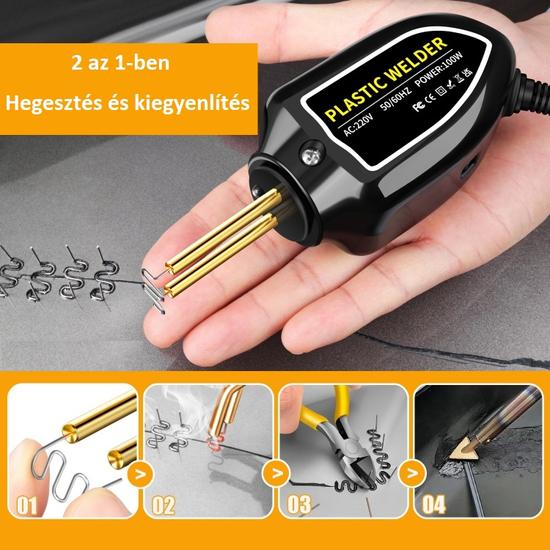 Műanyag hegesztő és javító készlet (100W) Szilárd vagy rugalmas hőre ... Műanyag hegesztő és javító készlet (100W) Szilárd vagy rugalmas hőre ...