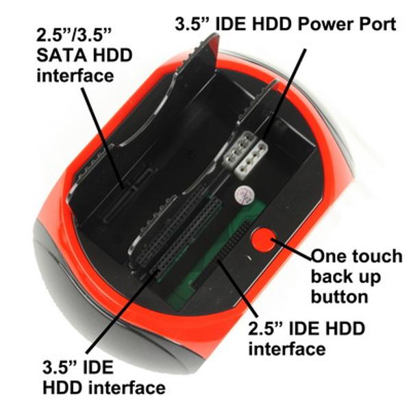 MULTI SATA IDE E-SATA HDD DOKKOLÓ USB MEREVLEMEZ ÁLLOMÁS 2,5 - 3,5