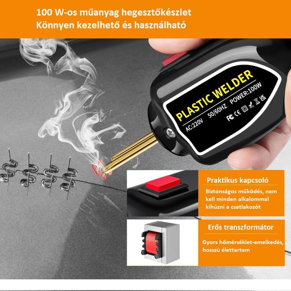 Műanyag hegesztő és javító készlet (100W) Szilárd vagy rugalmas hőre ... Műanyag hegesztő és javító készlet (100W) Szilárd vagy rugalmas hőre ...